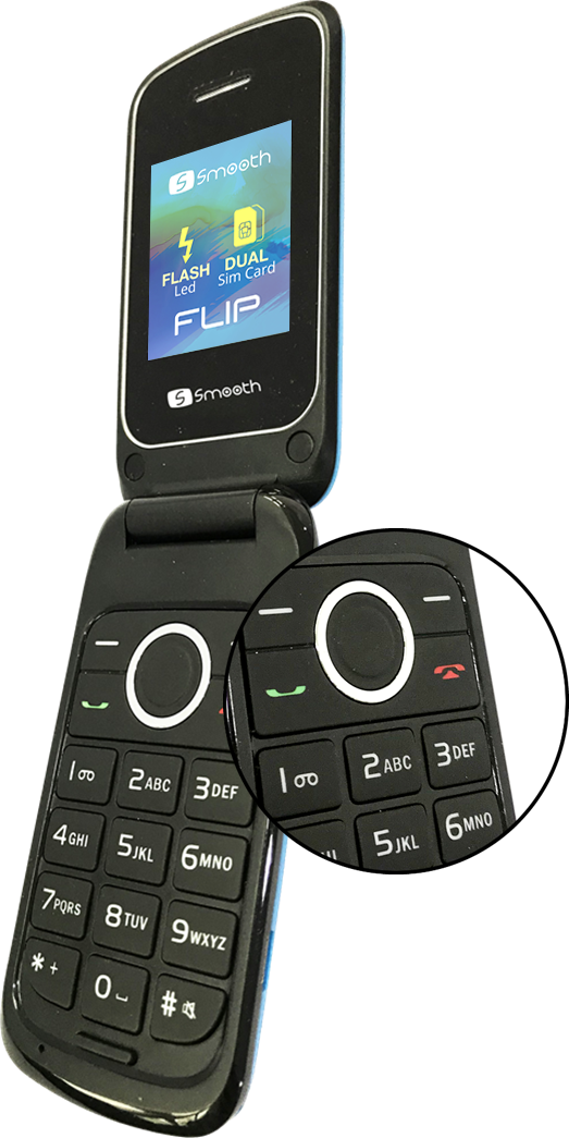 Flip Phone - Mobile Phone (523x1045), Png Download