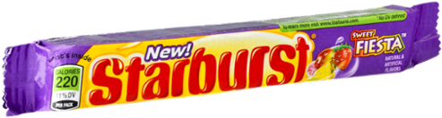 Starburst Sweet Fiesta Fruit Chews - 2.07 Oz Packet (600x600), Png Download