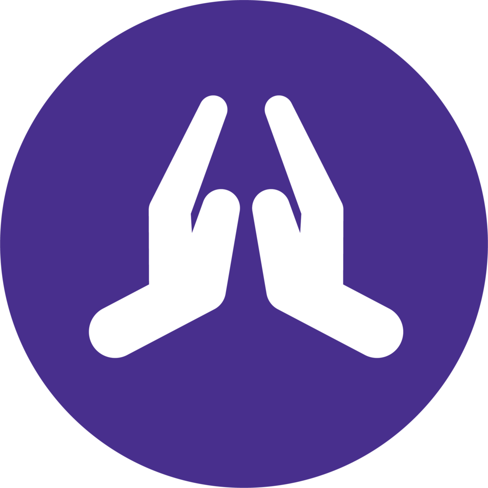 Prayer Circle Purple - Doa Icon (1000x1000), Png Download