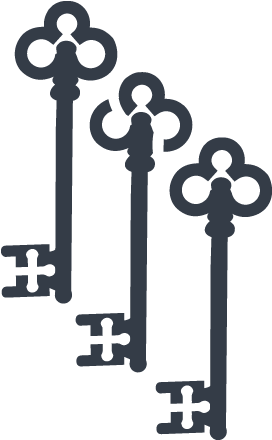 3 Keys Png Clip Art Free Stock - 3 Keys (340x450), Png Download