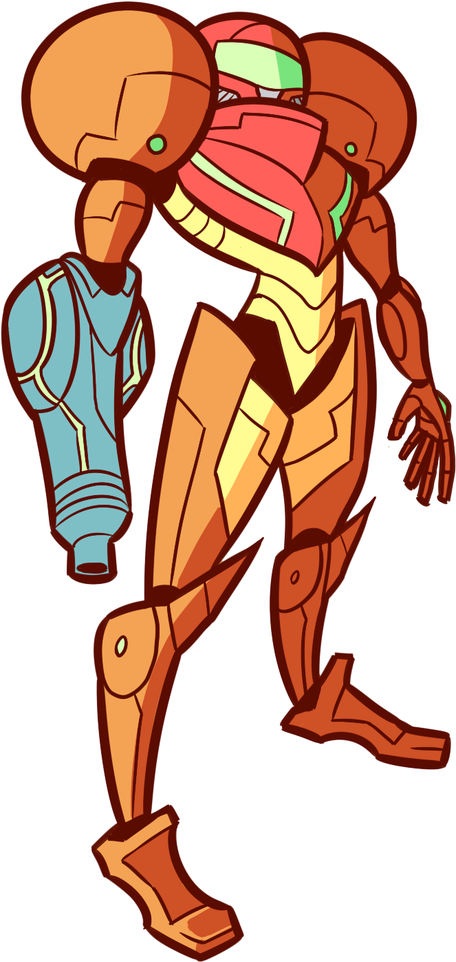 Metroid Is My Favorite Smash Bros Robot - Metroid Cartoon (797x1455 ...
