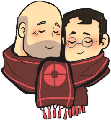 2 - Tf2 Fanart Couple (500x474), Png Download