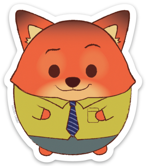 Nick Wilde - Sticker (483x549), Png Download