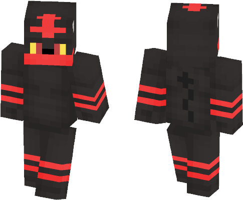 Litten - Spiderman Ps4 Minecraft Skin (584x497), Png Download