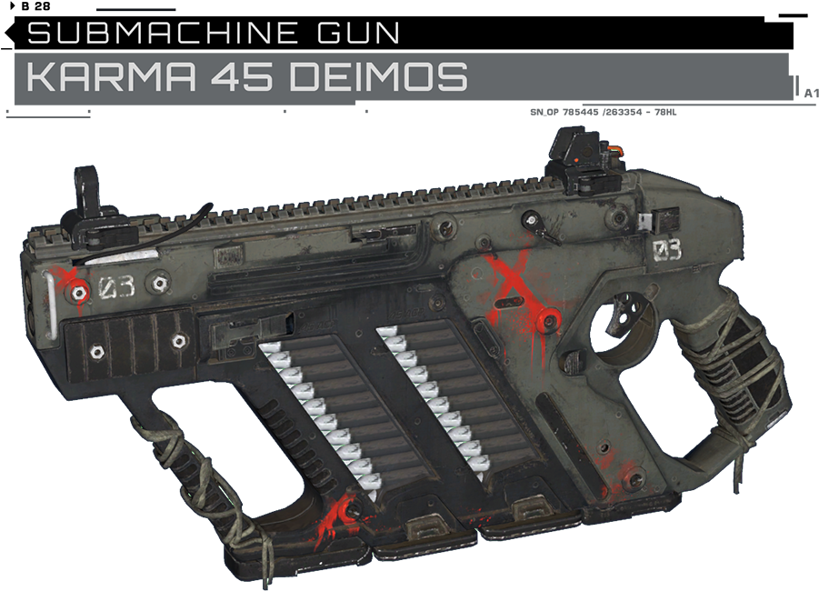 Replaces Submachine Gun With Karma 45 Deimos From Call - Firearm ...