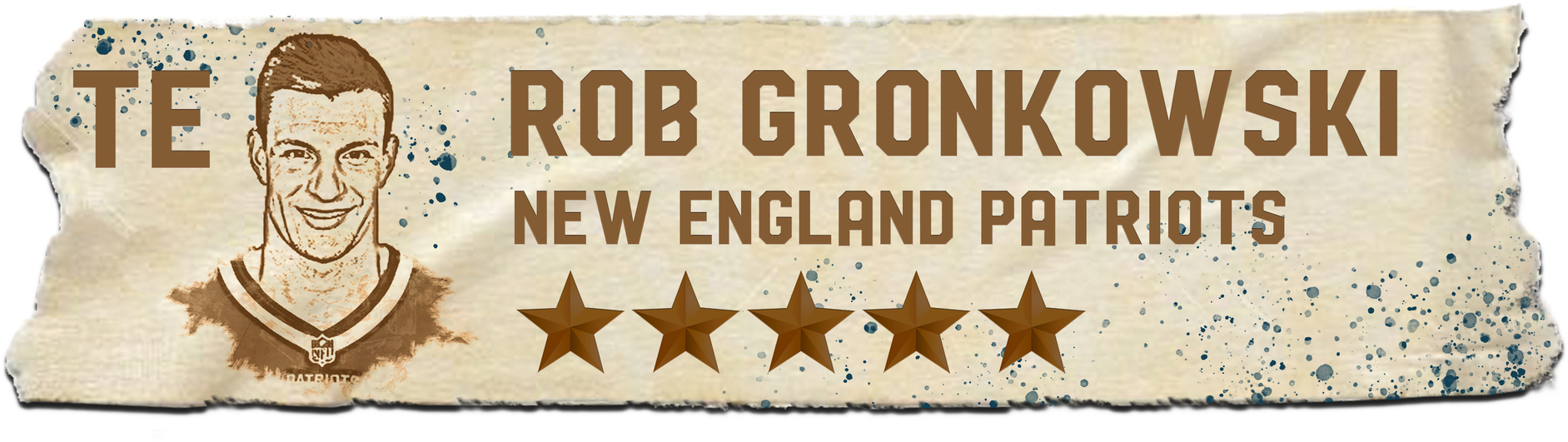 Te - Rob Gronkowski - Poster (2048x625), Png Download