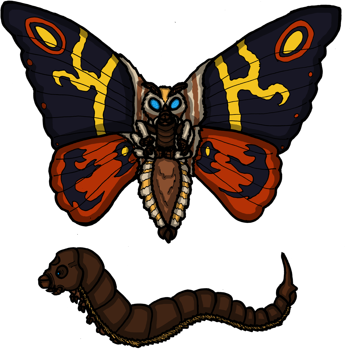 Mothra - Mothra Transparent Background (1200x1208), Png Download