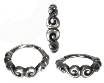 Download Nostril Piercing Nose Rings Silver Spiral Spiral 10 - Nose ...