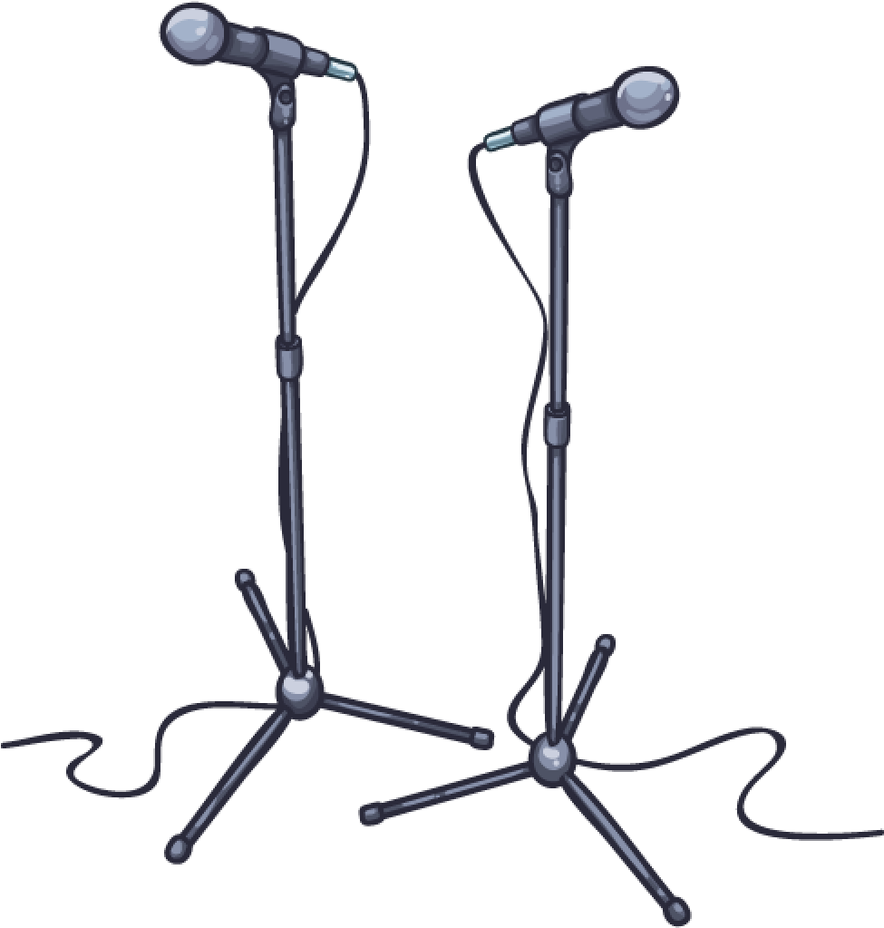 Microphone Stand - Microphone With Stand Png File (1024x1024), Png Download
