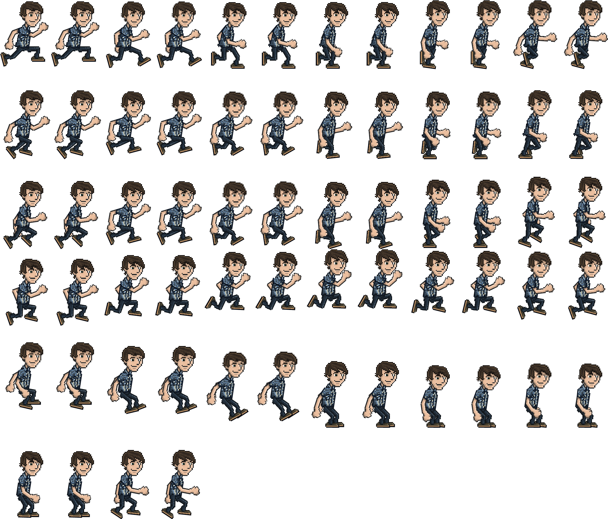 Download Running Sprite Sheet Png Graphic Transparent Stock - Man ...