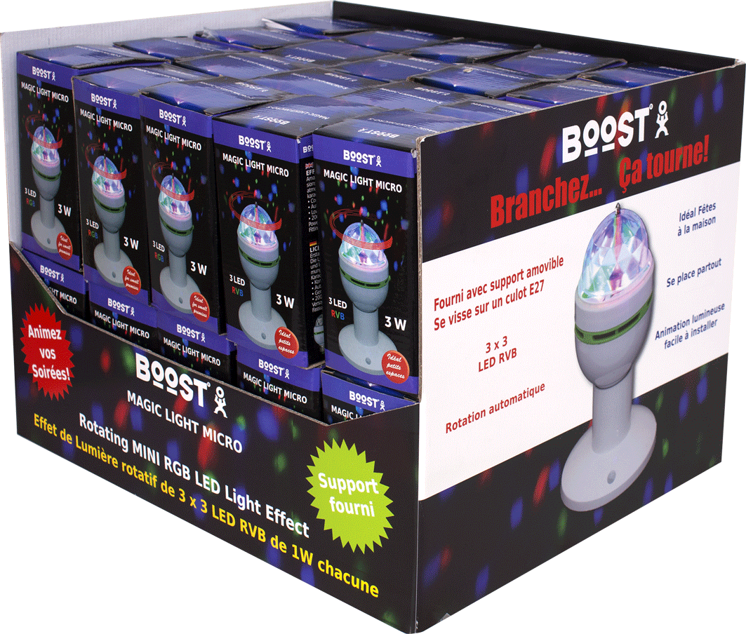 Box 40pcs Boost Astro Micro Led Effect E27 With Socket - Ibiza Light ...