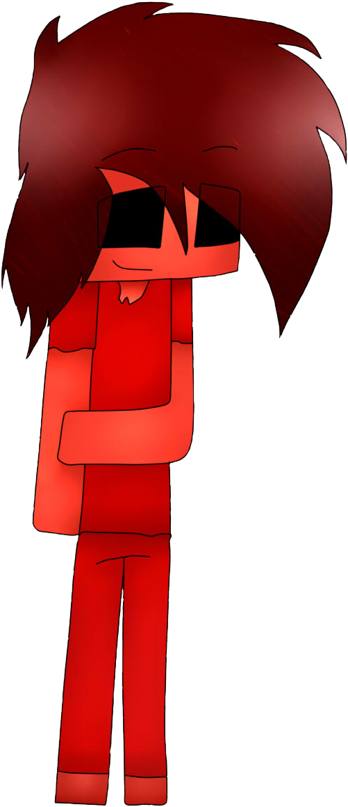 A Red Steve - Red Steve Minecraft (631x1222), Png Download