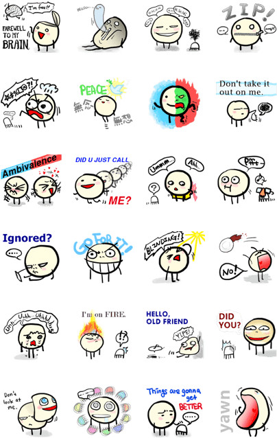 Sell Line Stickers The Dynamic Jellyfish - Line (420x673), Png Download
