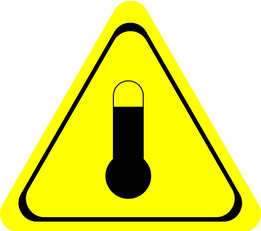 High Temperature Warning Symbol - High Temperature Sign (525x464), Png ...