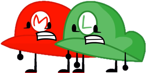 Download Mario & Luigi Hats - Bfdi Mario And Luigi Hats | Transparent ...