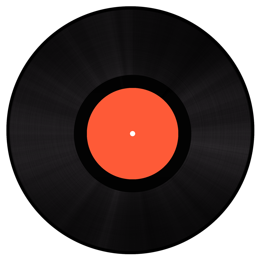 Vinyl Record Orange - Circle (1000x1000), Png Download
