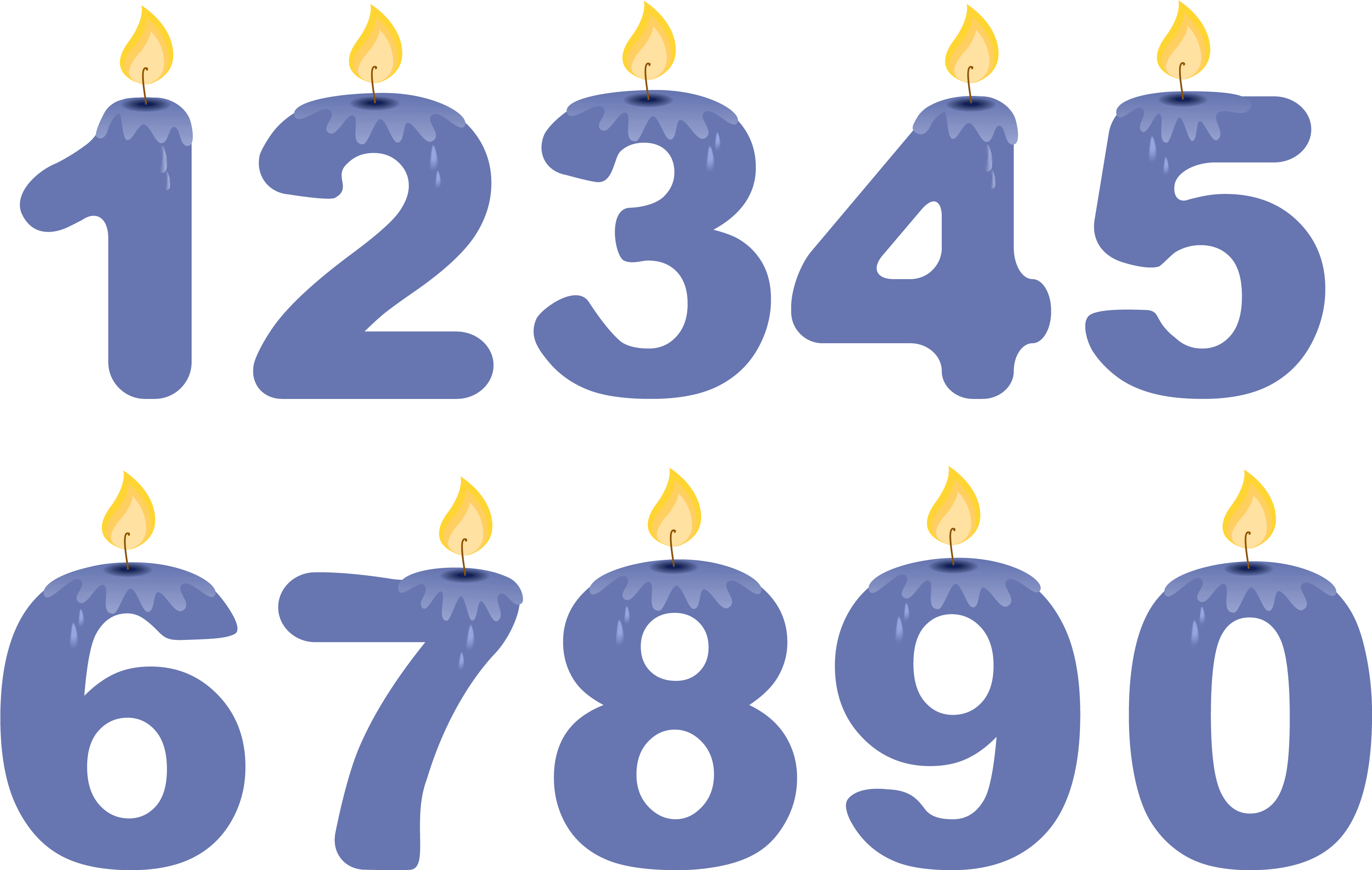 Transparent Birthday Candles Blue Jpg Stock - Happy Birthday Number Png ...