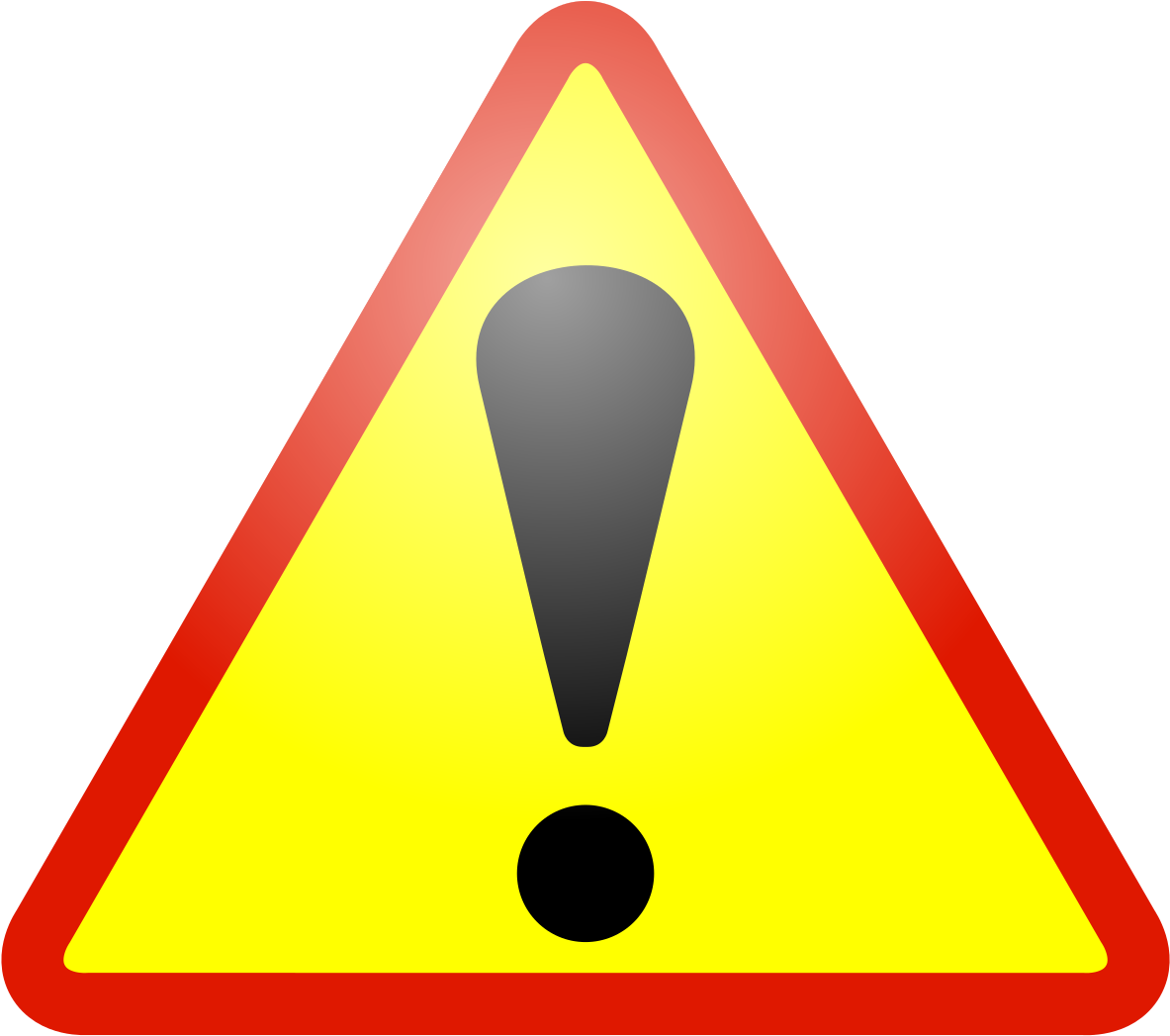 Free Icons Png - Warning Icon Png (865x768), Png Download