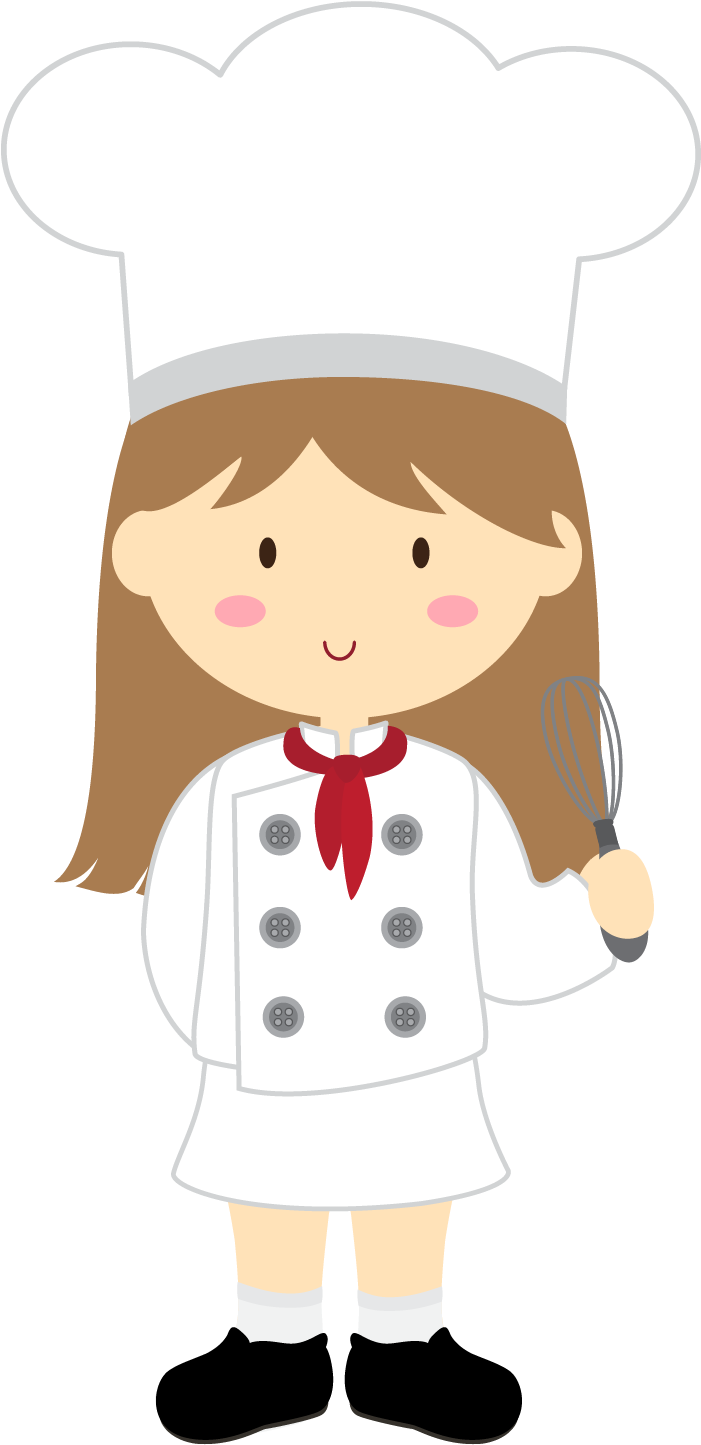 Little Girl Chef Clipart