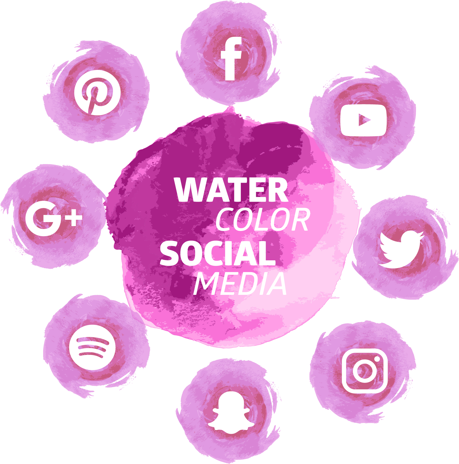 Download Social Media Download Icon Watercolor Tools Transprent ...