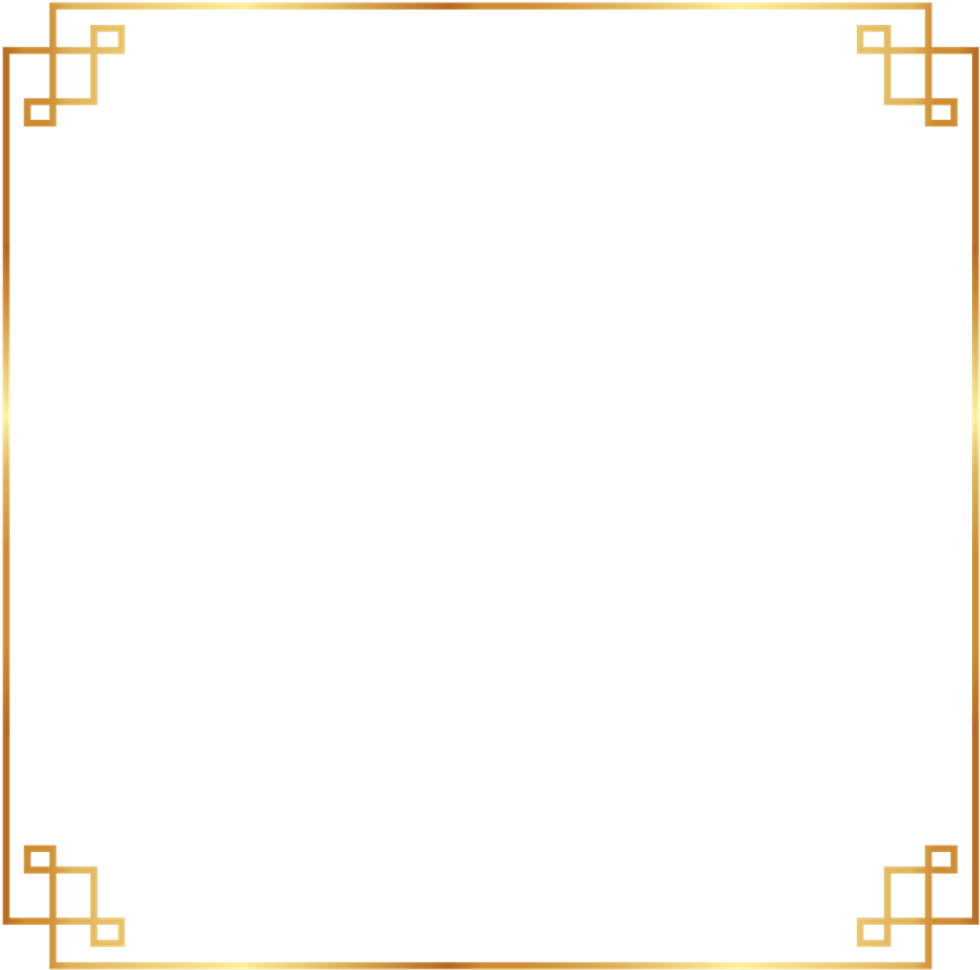 Frame Border Gold Chinese Asian Ftestickers - Simple Gold Frame Png ...
