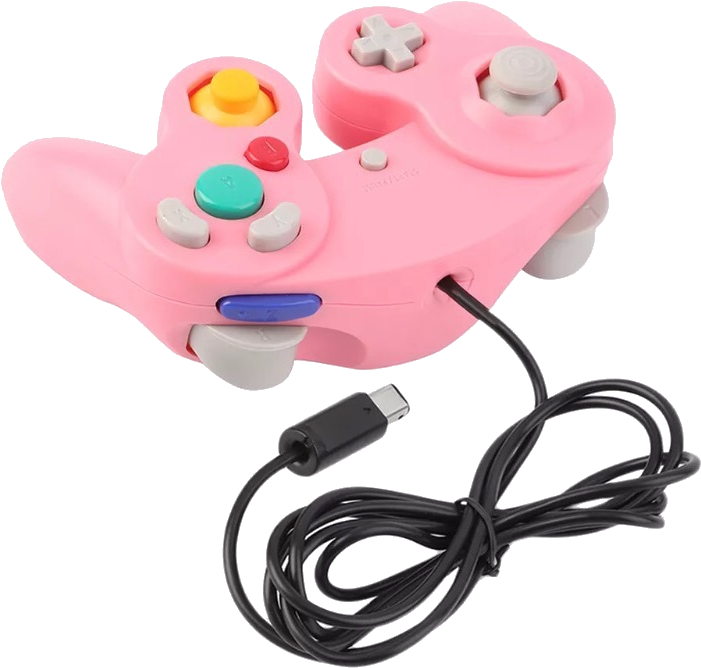 Transparent Pink Gamecube Controller I Made - Red 1pc Game Controller ...