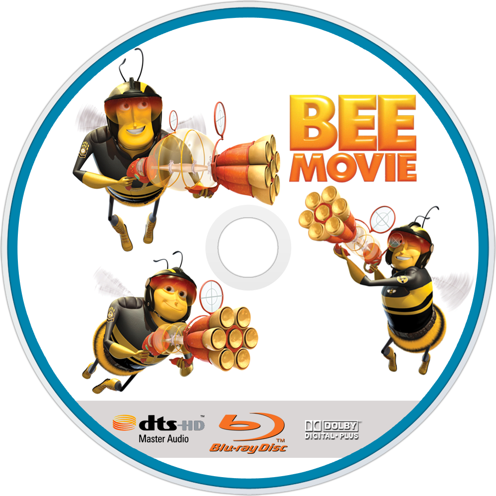 Bee Movie Bluray Disc Image - Blu Ray Bee Movie (1000x1000), Png Download