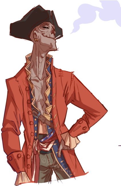 Quick Hancock Sketch - Fallout (500x648), Png Download