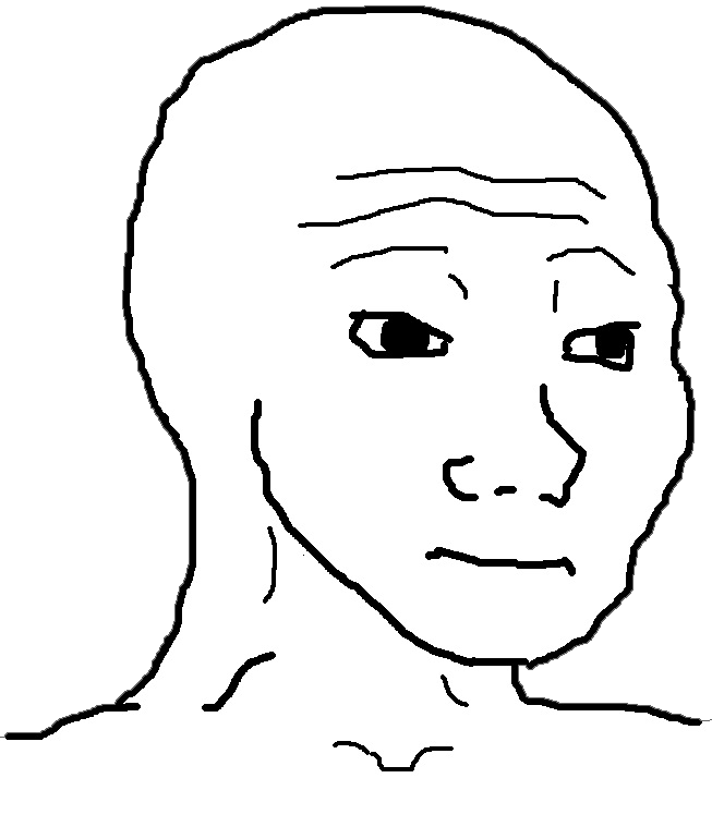 View Samegoogleiqdbsaucenao Feels Fine , - Wojak Smile (645x773), Png ...