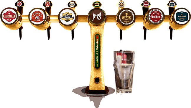 Prost The Best Brew - Beer Tap Transparent (648x366), Png Download