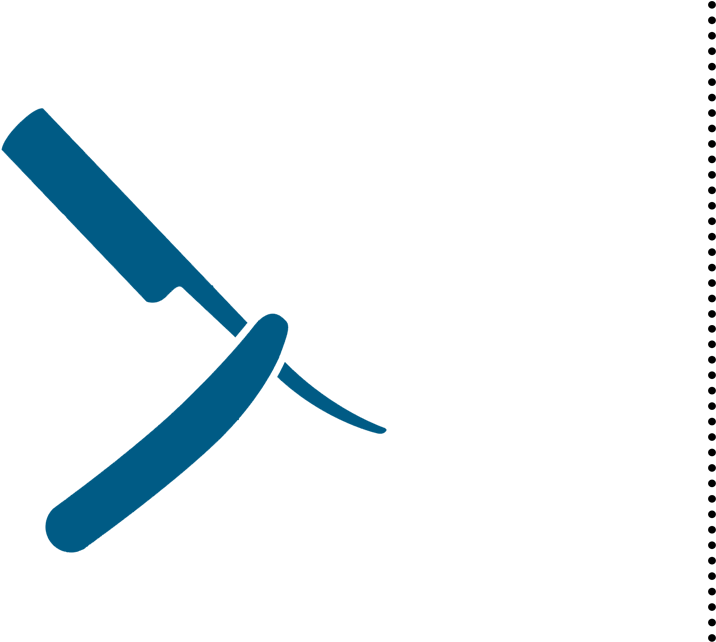 Clean Shaves - Straight Razor Vector (1024x681), Png Download