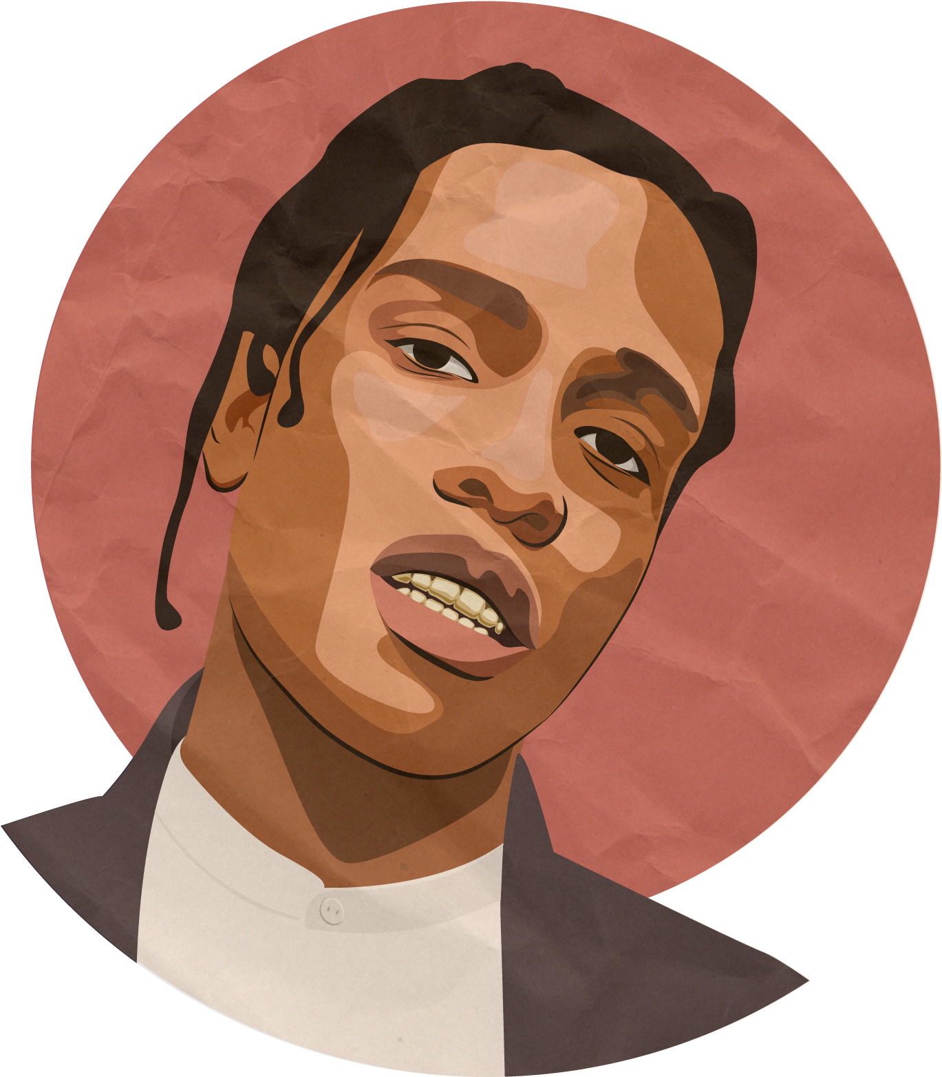 A Ap Asap Mob Vector Black And White Library - Asap Rocky Drawing ...