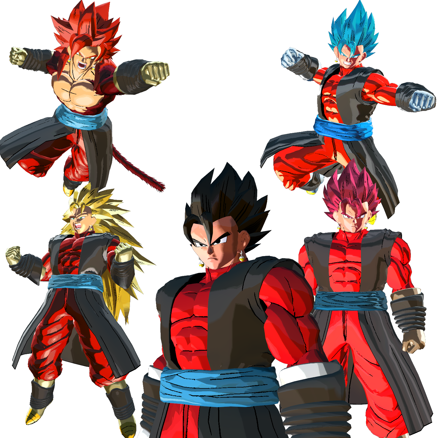 Xeno Vegito - Goku Fusion Xeno Goku (1500x1500), Png Download