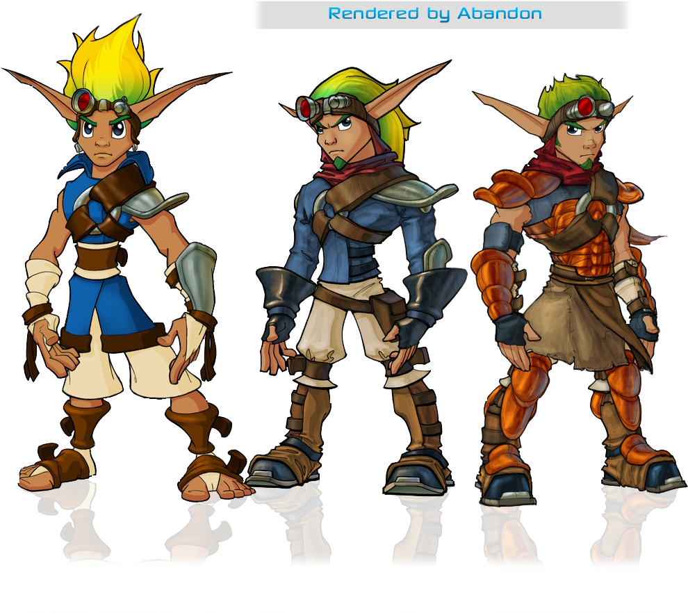 Jak I Ii Iii Renders - Jak And Daxter Artwork (1024x893), Png Download