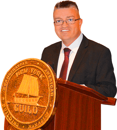 Patrick Reidy, President And Podium - President (384x424), Png Download