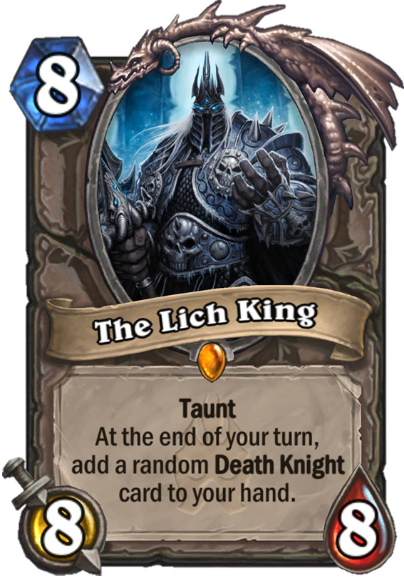 The Lich King Card - Hearthstone Mecha C Thun (567x811), Png Download