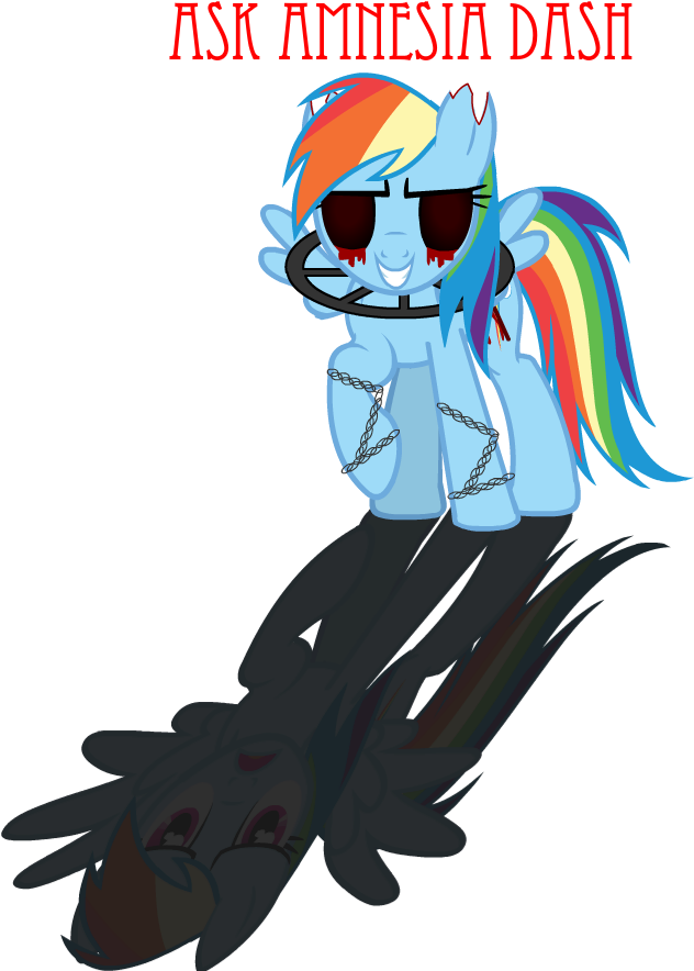Black Dash V2 » - Mlp Amnesia Rainbow Dash (659x884), Png Download