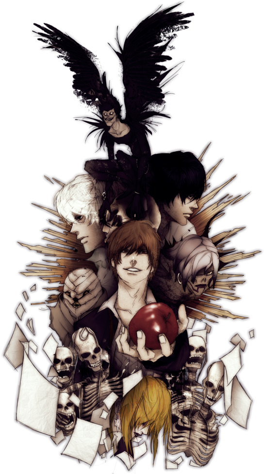 Download Death Light,l, - Death Note Fan Poster | Transparent PNG ...