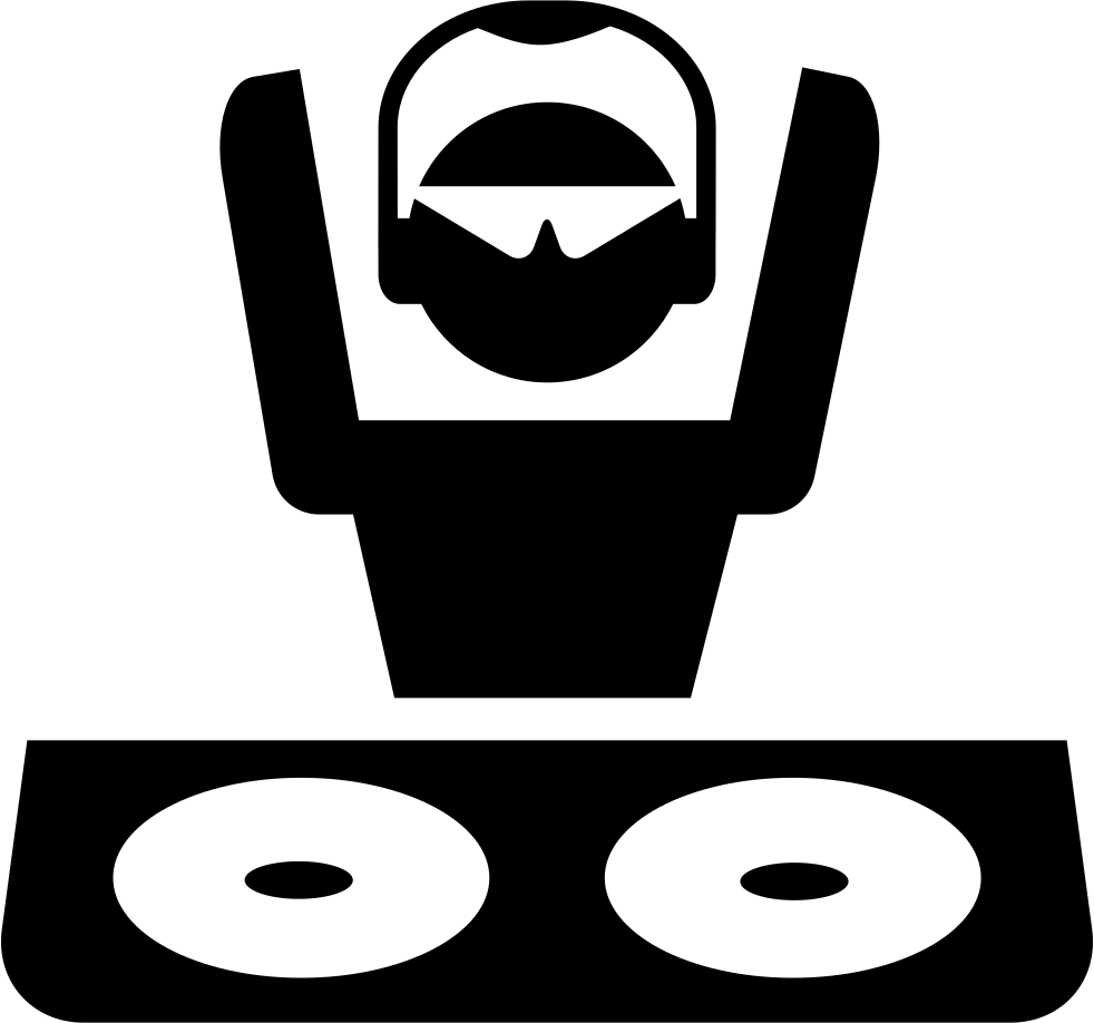 Download Disc Jockey With Shades And Headphones At Dj Booth - Icone De ...