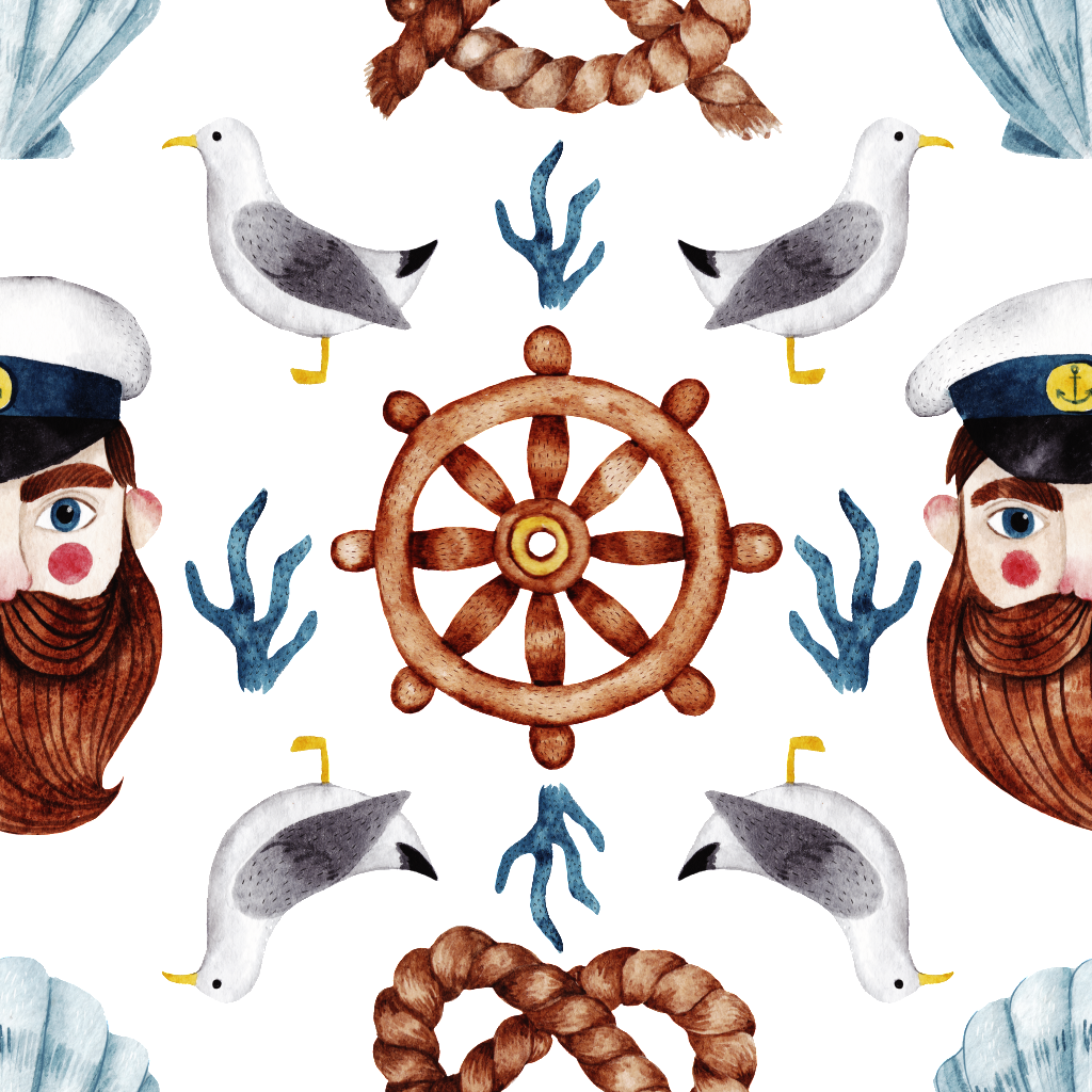 Hand Painted Nautical Wind Logo Decoration Png Transparent - Portable ...