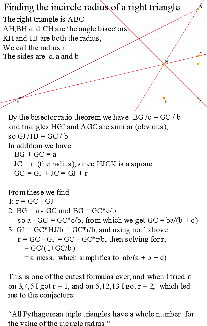 Download Incircle Radius With Text - Triangle | Transparent PNG ...