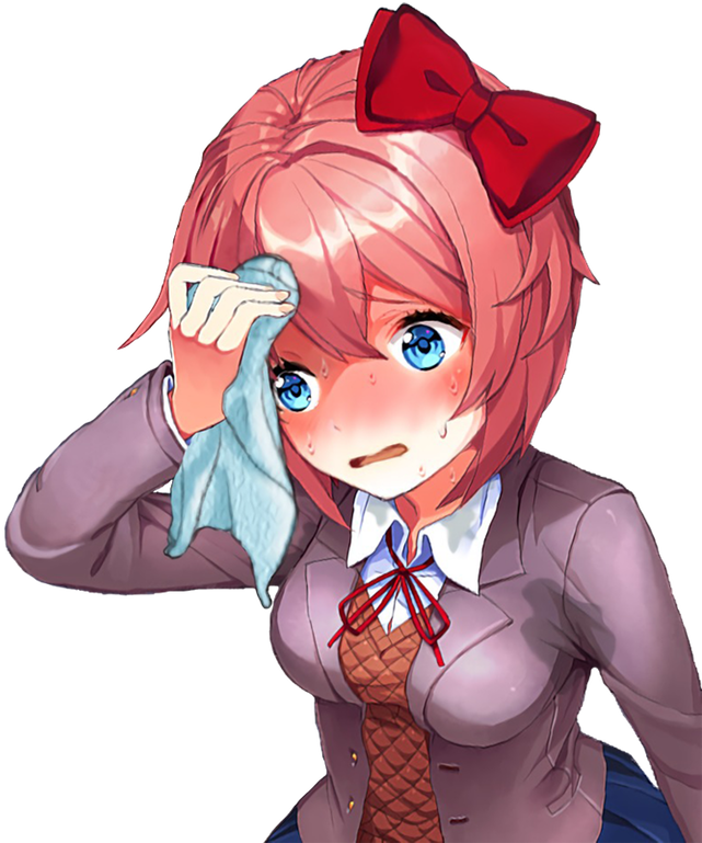 Sweating Towel Guy - Ddlc Sayori Cute (768x768), Png Download