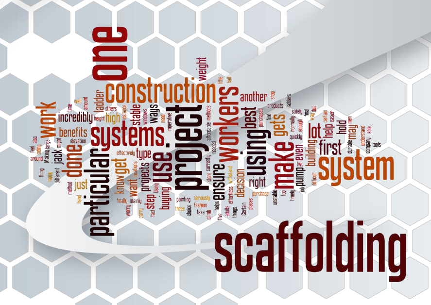 Swoosh-50 Scaffolding Words - Construction Word Collage Png (887x628 ...