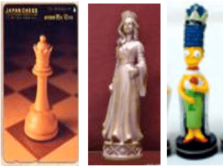 1 Chess Queen Stylized, Realistic And Marge Simpson - Chess (616x252 ...