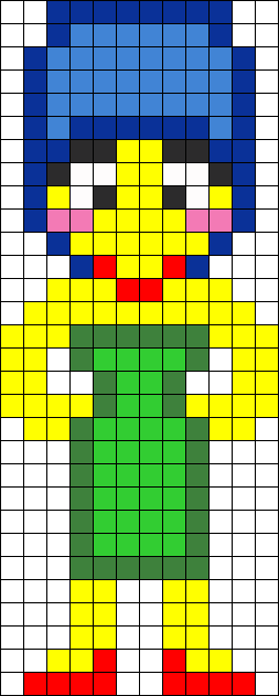 Marge Simpson Perler Bead Pattern / Bead Sprite - Pixel Art Minecraft ...