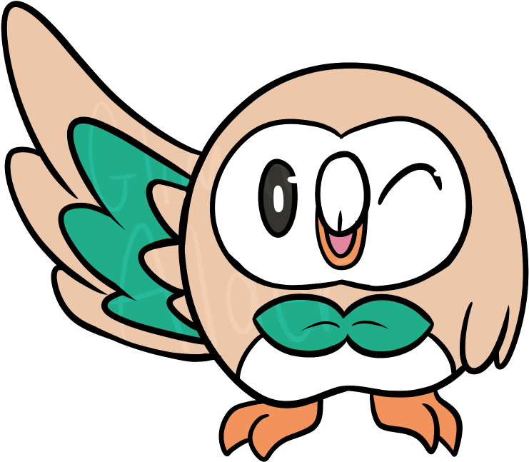 Rowlet Sticker - Sticker (750x750), Png Download
