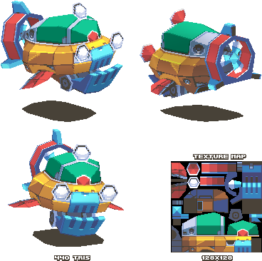 Low Poly Pixel Art 3d (400x380), Png Download