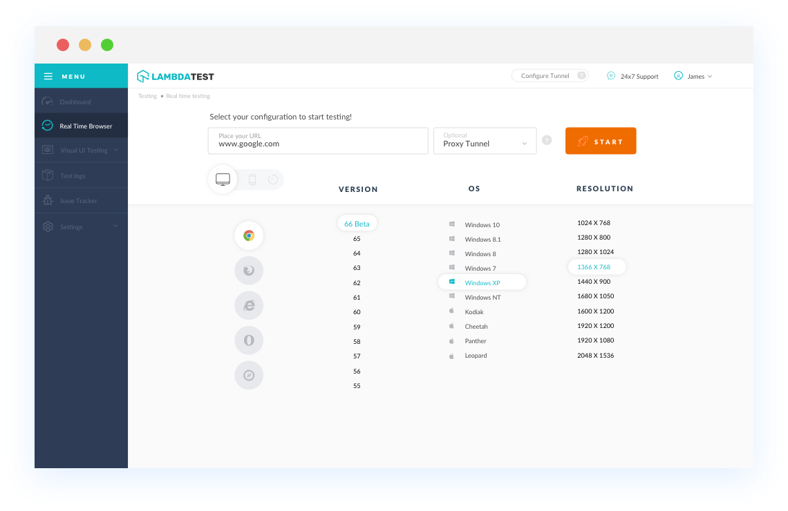 Real Time Testing On Windows Xp - Web Browser (1140x740), Png Download