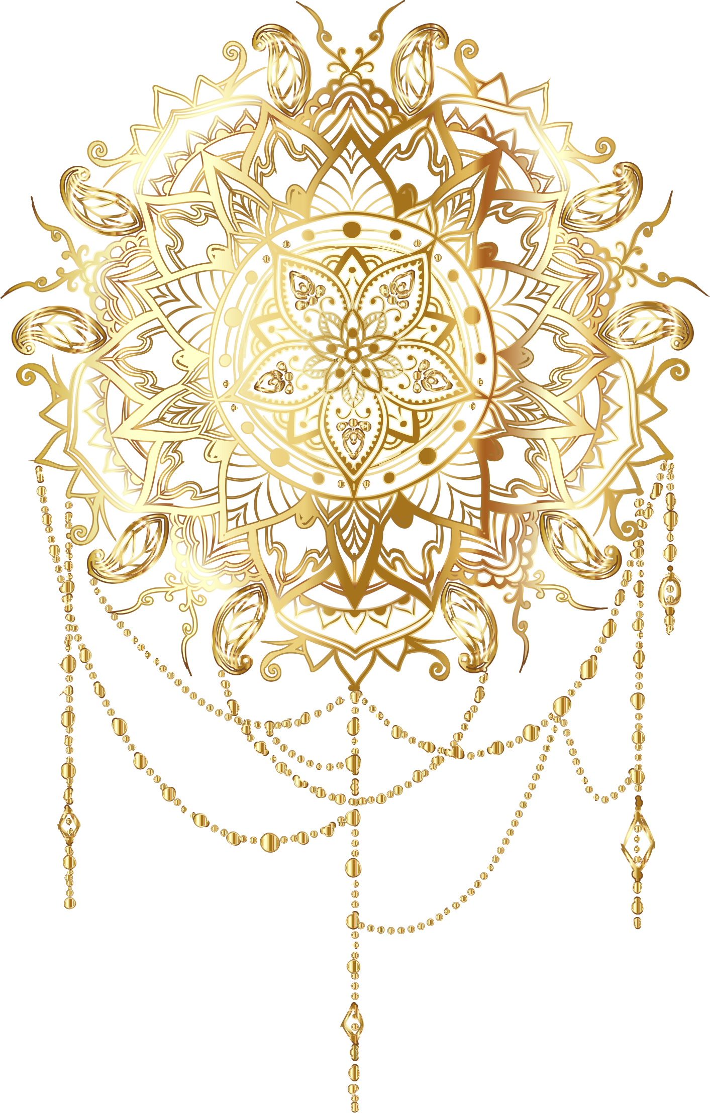 Download Big Image - Gold Mandala Transparent Background | Transparent ...