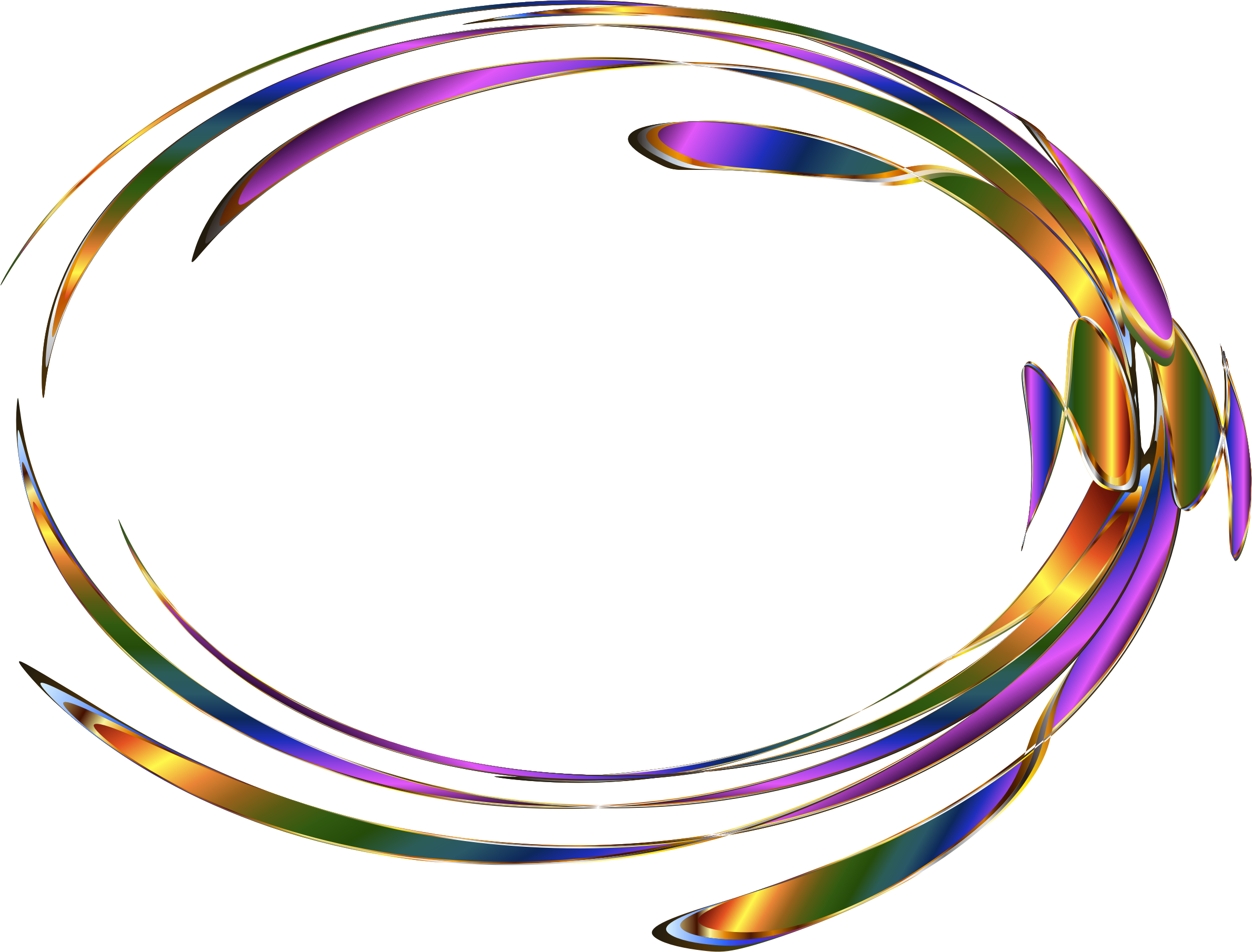 Clipart - Colorful Circle Frame Png (2379x1810), Png Download